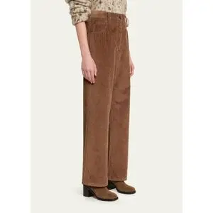 Brunello Cucinelli Mid-rise Corduroy Straight-leg Pants