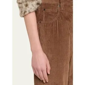 Brunello Cucinelli Mid-rise Corduroy Straight-leg Pants