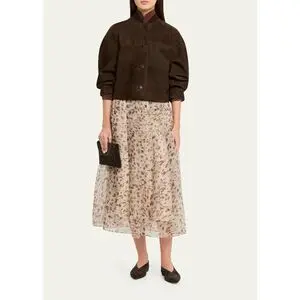 Brunello Cucinelli Suede Bomber Jacket