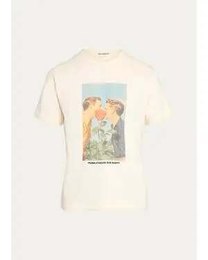 JW Anderson Kissing Graphic Cotton T-shirt