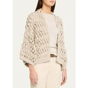 Brunello Cucinelli Paillette Open-knit Cardigan