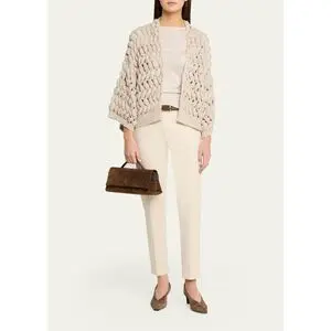 Brunello Cucinelli Paillette Open-knit Cardigan