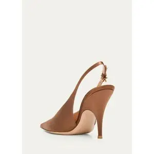 GIANVITO ROSSI 95mm Sofia Crepe Satin Slingback Pumps - Texas