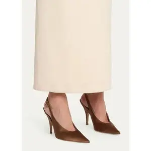 GIANVITO ROSSI 95mm Sofia Crepe Satin Slingback Pumps - Texas