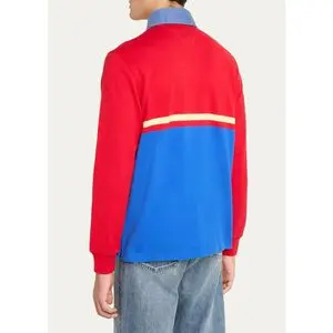 JW Anderson Denim Collar Stretch-cotton Polo Shirt