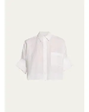 TWP Next Ex Cropped Shirt - White