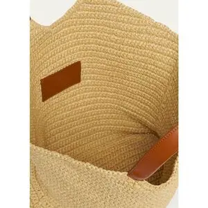 Balmain Cabas Large Faux Raffia Tote Bag