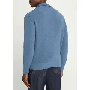 JW Anderson Wool And Cotton Rib Half-zip Sweater