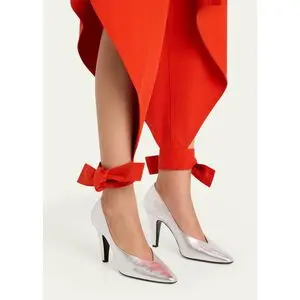 Alaïa 90mm Metallic Leather Pumps