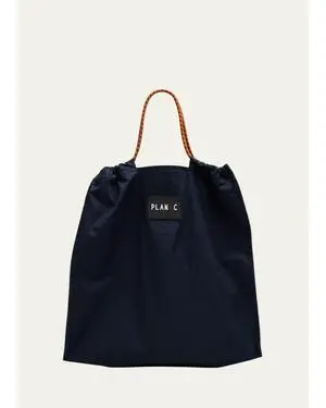 Plan C Cotton Shopping Tote Bag - Blue