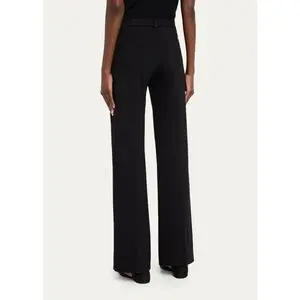 Kobi Halperin Reese Straight Double-knit Ponte Pants - Black
