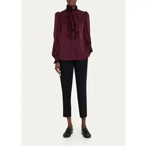 Kobi Halperin Aubree Tapered Crepe Ankle Pants