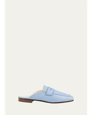 SOPHIQUE Riviera Leather Loafer Mules - Azure