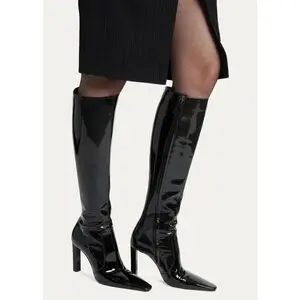 Saint Laurent Francoise Patent Leather Knee-high Boots