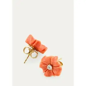 Paul Morelli Coral Posy Stud Earrings With Diamonds