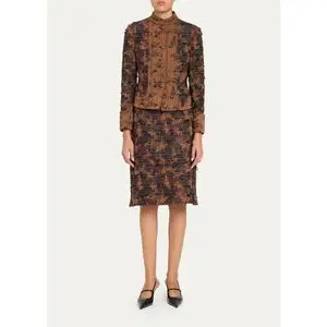 Kobi Halperin Olsen Tweed Knee-length Skirt