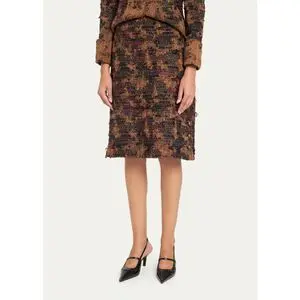 Kobi Halperin Olsen Tweed Knee-length Skirt