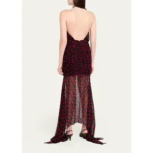 Ronny Kobo Lovisa Polka Dot Halter Dress