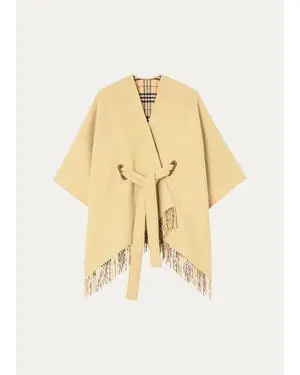 Burberry Tay Wool Cape - Sand