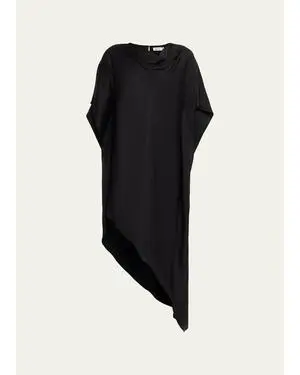 Simkhai Sadia Satin Mini Cape Dress