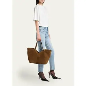 Saint Laurent Y Medium Tote Bag In Suede