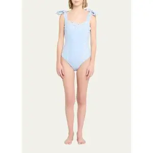 Simkhai Laurie Embroidered One-piece Swimsuit