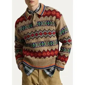 Polo Ralph Lauren Fair Isle Wool-blend Polo-collar Sweater