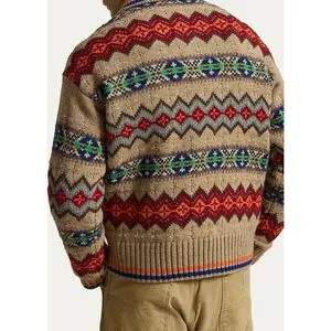Polo Ralph Lauren Fair Isle Wool-blend Polo-collar Sweater