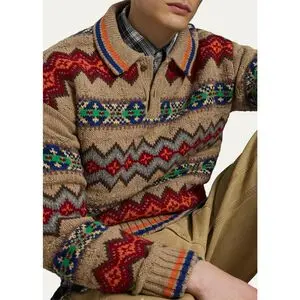 Polo Ralph Lauren Fair Isle Wool-blend Polo-collar Sweater