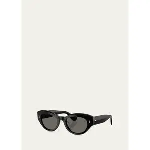 Oliver Spencer Lerrue Oval Sunglasses