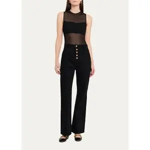 Alice + Olivia Mesh Bandeau Bodysuit