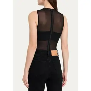 Alice + Olivia Mesh Bandeau Bodysuit