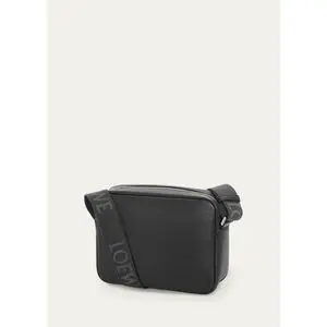 Loewe Medium Pebble Grained Calfskin Messenger Bag - Black