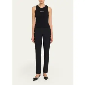 Givenchy Logo Ribbed Tank Top - Black