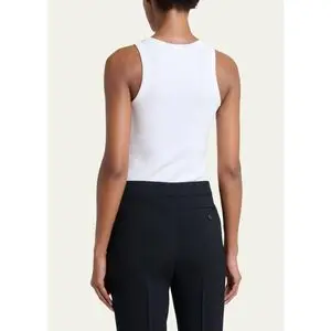 Givenchy Logo Ribbed Tank Top - Black