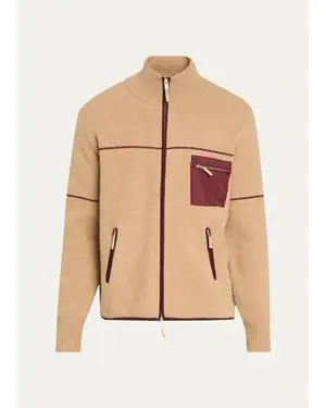 Guest In Residence Louis Felted Wool-cashmere Zip-front Jacket - Camel