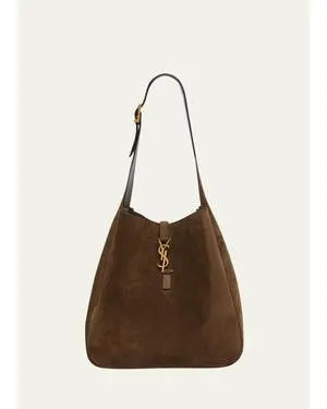 Saint Laurent Le 5 À 7 Large Shoulder Bag In Suede - Thyme