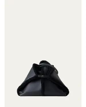 Akris Ai Reversible Leather And Shearling Tote Bag