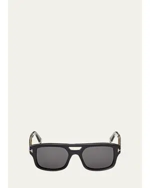 TOM FORD Icon Navigator Sunglasses - Black/smoke