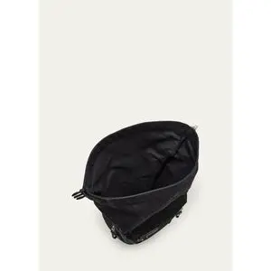 Loewe Flex Roll-top Canvas & Suede Backpack