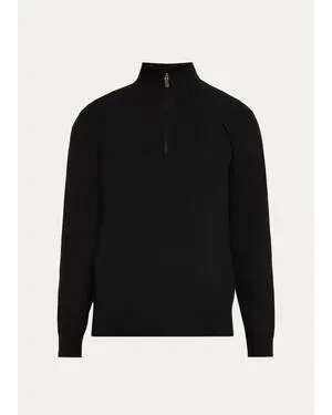 Polo Ralph Lauren Cashmere Quarter-zip Sweater - Black