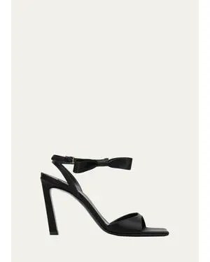 Givenchy 95mm Naked Satin Ankle-strap Sandals