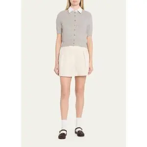 Miu Miu Leather Mary Jane Loafers