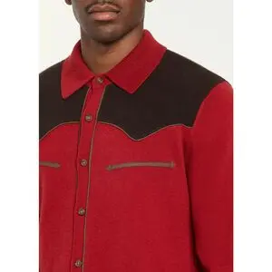 Guest In Residence Colorblocked Cashmere Shirt - Blue