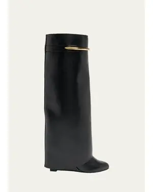 Givenchy Shark Pinch Leather Boots - Black