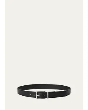 Loewe Essential Grained Calfskin Belt - Black