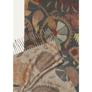 Alonpi Fringed Paisley Cashmere Scarf
