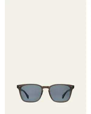 Garrett Leight Earvin Acetate Square Sunglasses - Blgl/h20