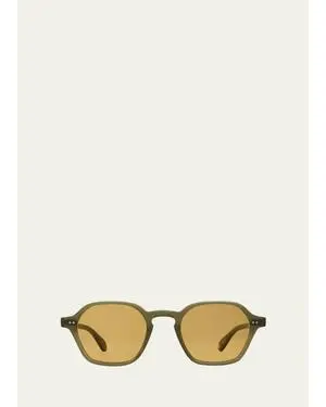 Garrett Leight Temescal Acetate Square Sunglasses - Evgrn/sfpm