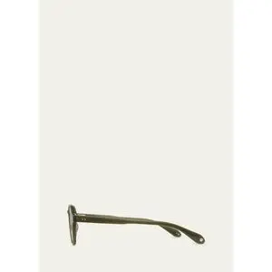 Garrett Leight Temescal Acetate Square Sunglasses - Evgrn/sfpm